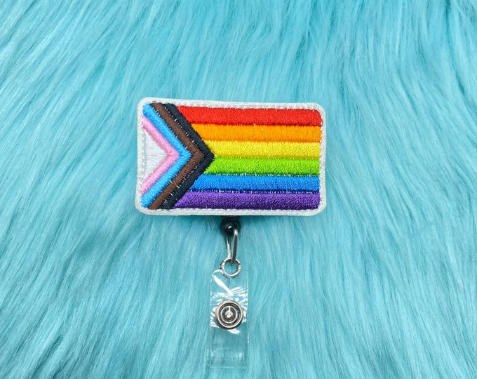 Inclusivity Pride Flag Nurse Badge Reel, ID Badge, Badge Holder, Nurse ...