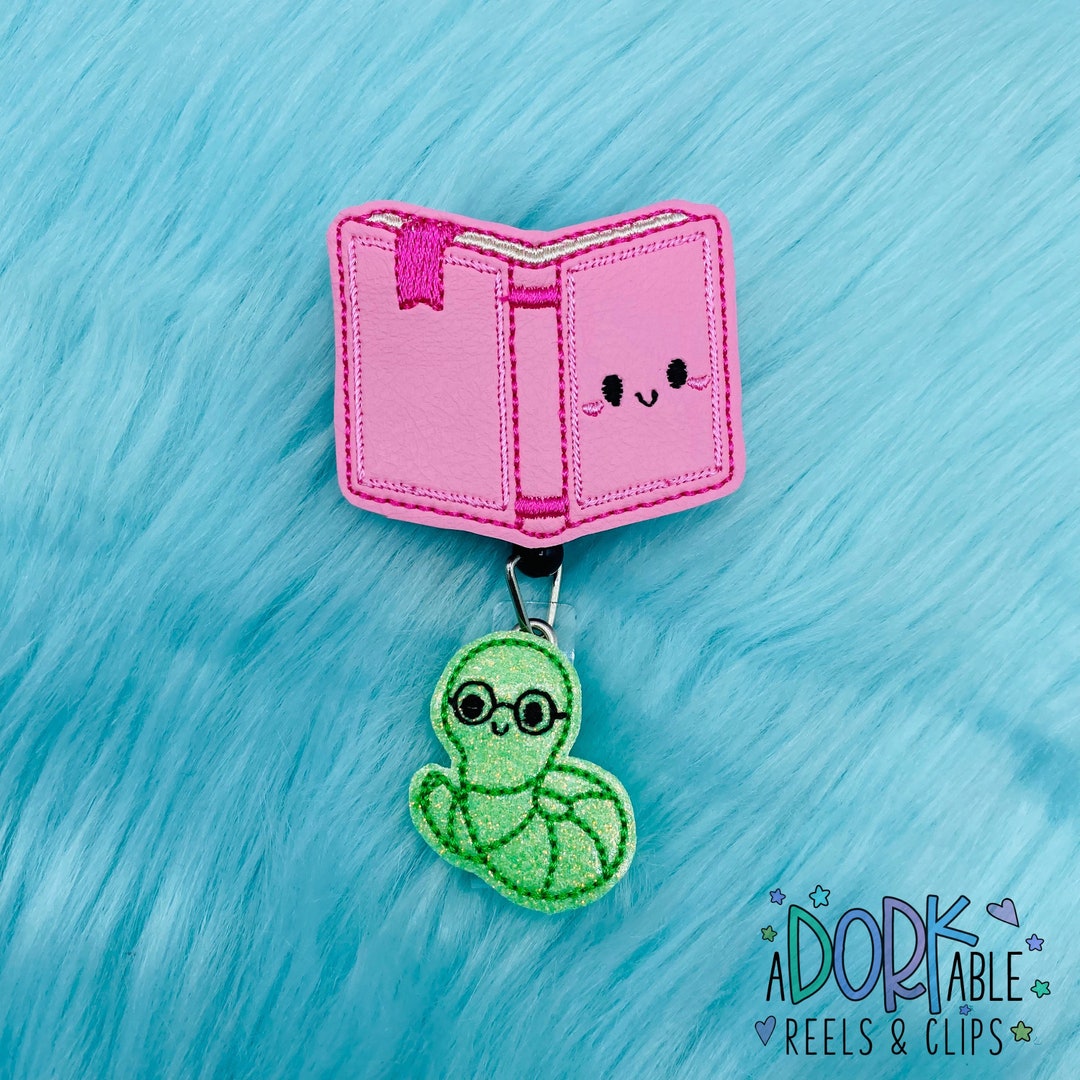 Bookworm, Book, Bookish, Reader, Valentines, Badge Reel, ID Badge ...