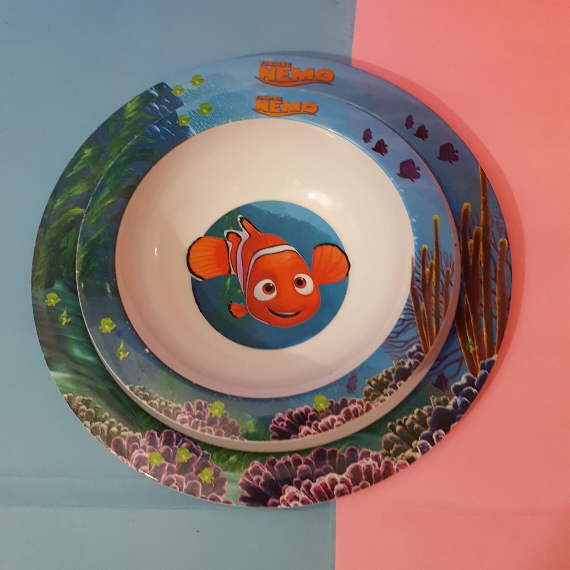 Vintage 2 Piece Finding Nemo Dish Set Plate and Bowl 1990s | Etsy