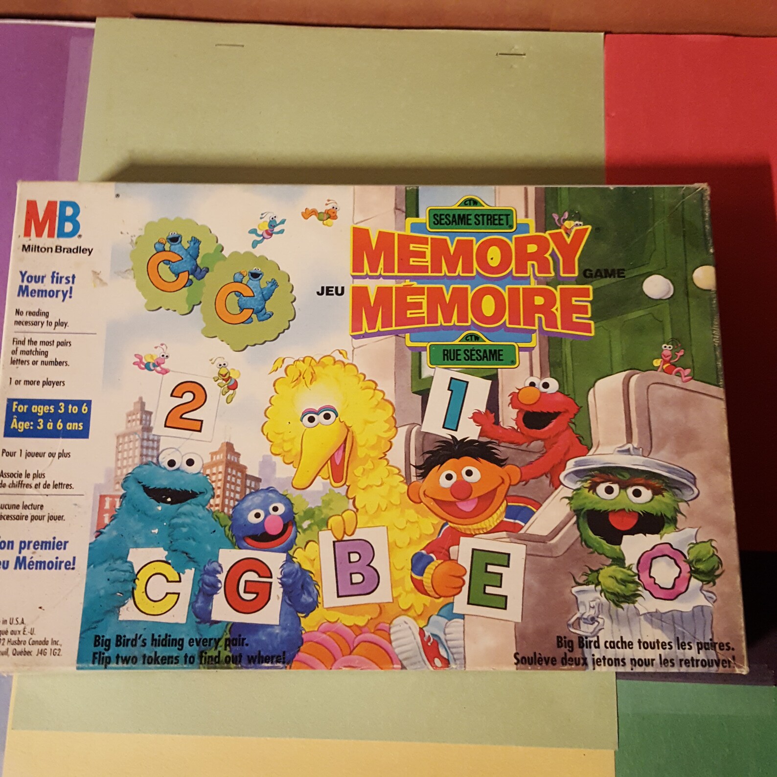 Sesame Street Memory Matching Game Milton Bradley Vintage 1992 - Etsy