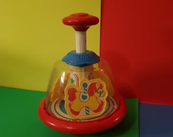 Toys Baby & Toddler Toys Vintage Fisher Price Spinning Top Toy Push ...
