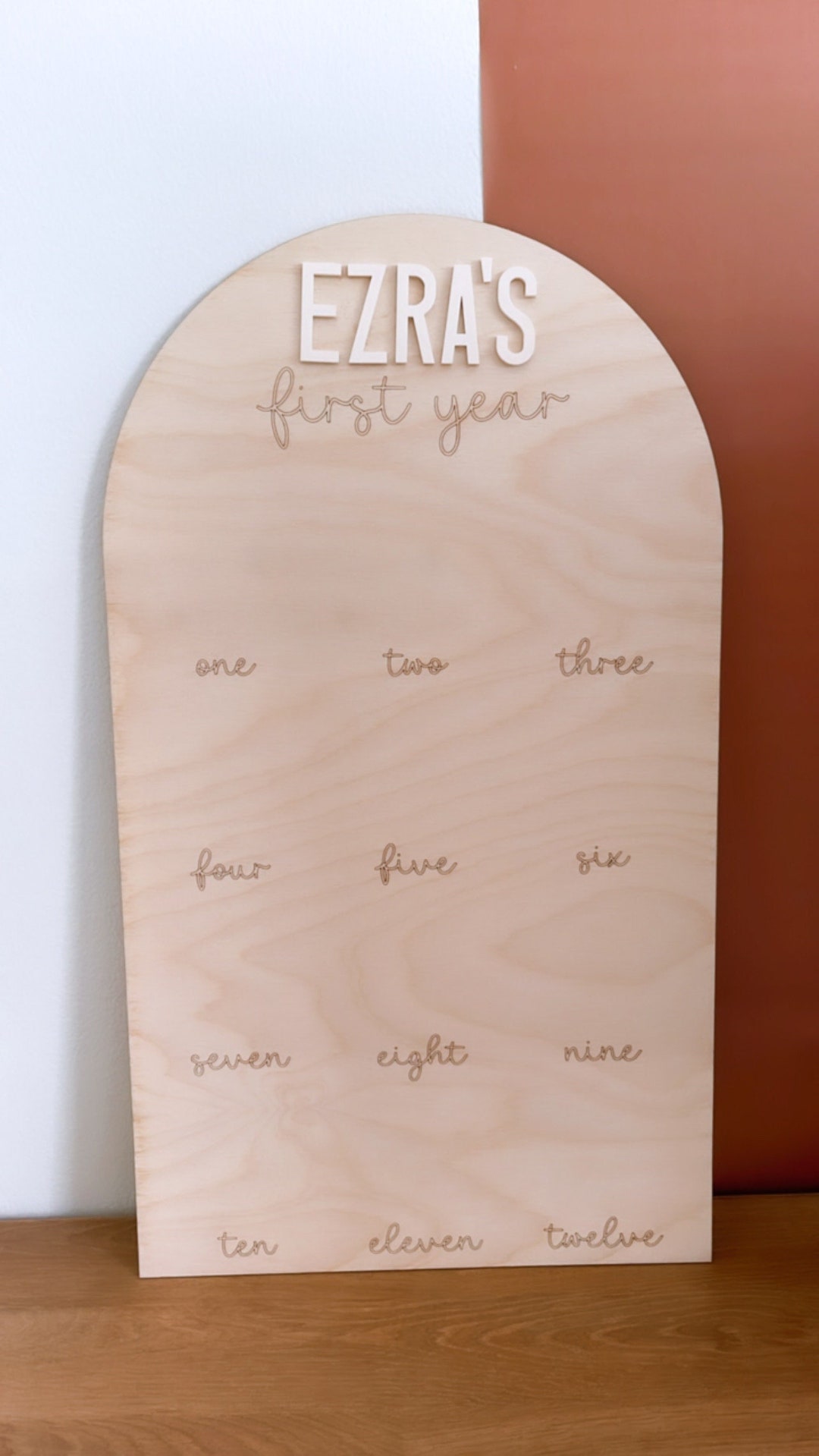 Personalized Babys First Year Photo Board Boho Chic Baby 1st Birthday ...