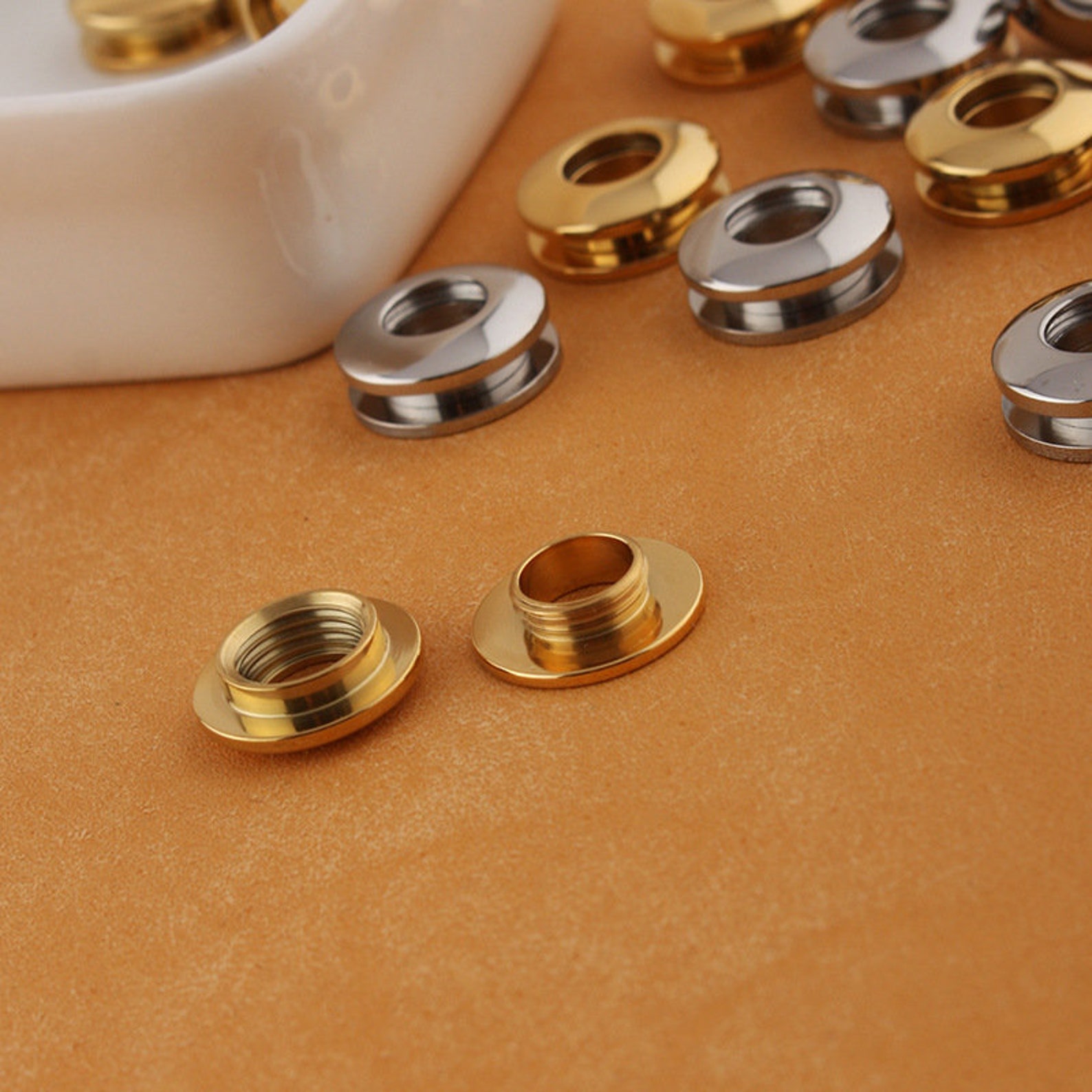 SCREW EYELETS GROMMETS 6.5mm Inside Polished Stainless Steel | Etsy