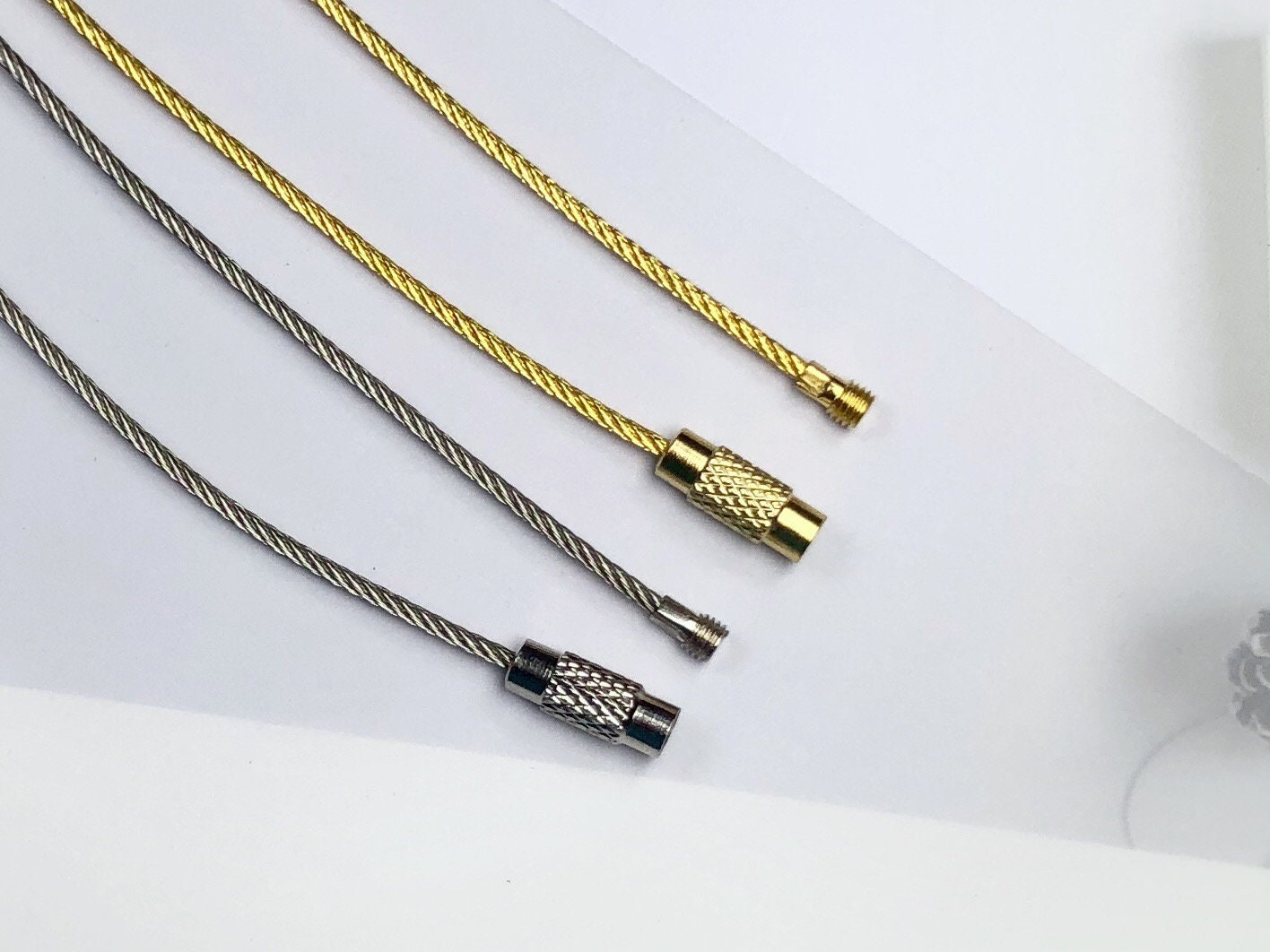 Stainless Steel Wire Keyring 3pcs 1.5x158mm Key Fob Hardware - Etsy UK