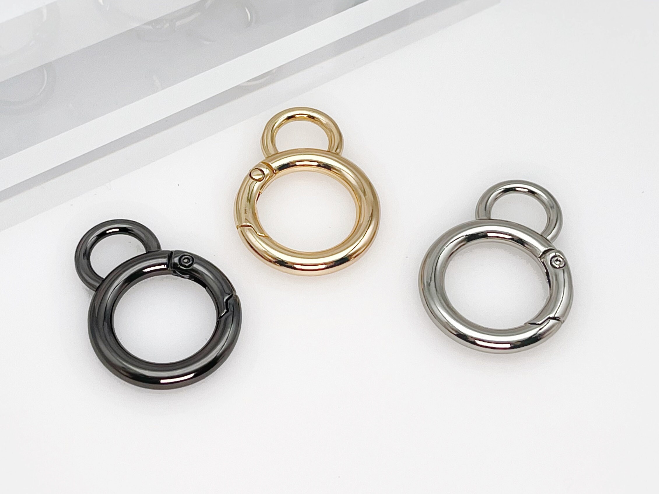 20mm Spring Ring Clasp With Loop Spring Gate Rings Metal O - Etsy