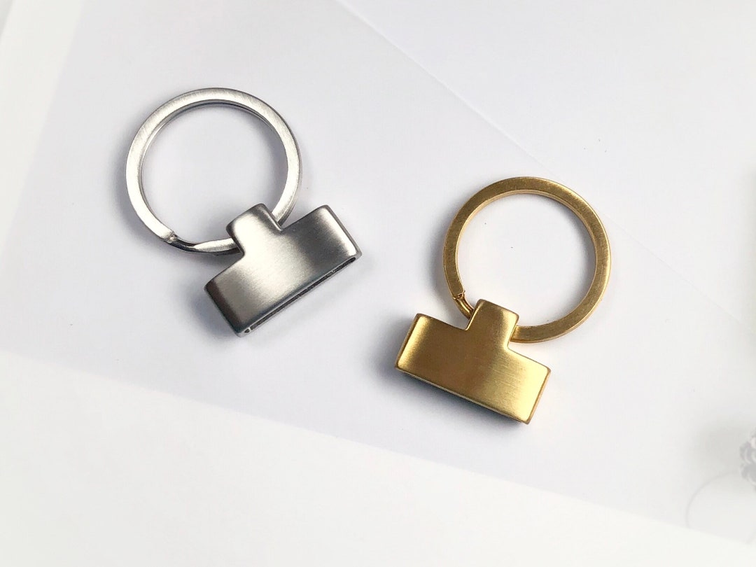 Stainless Steel Keychain Holder With Split Ring Matte, DIY Keyring, Key ...