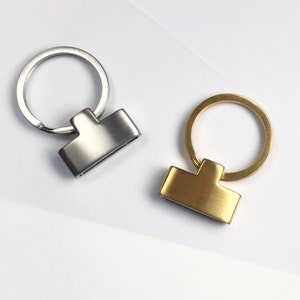 Stainless Steel Keychain Holder With Split Ring Matte, DIY Keyring, Key ...