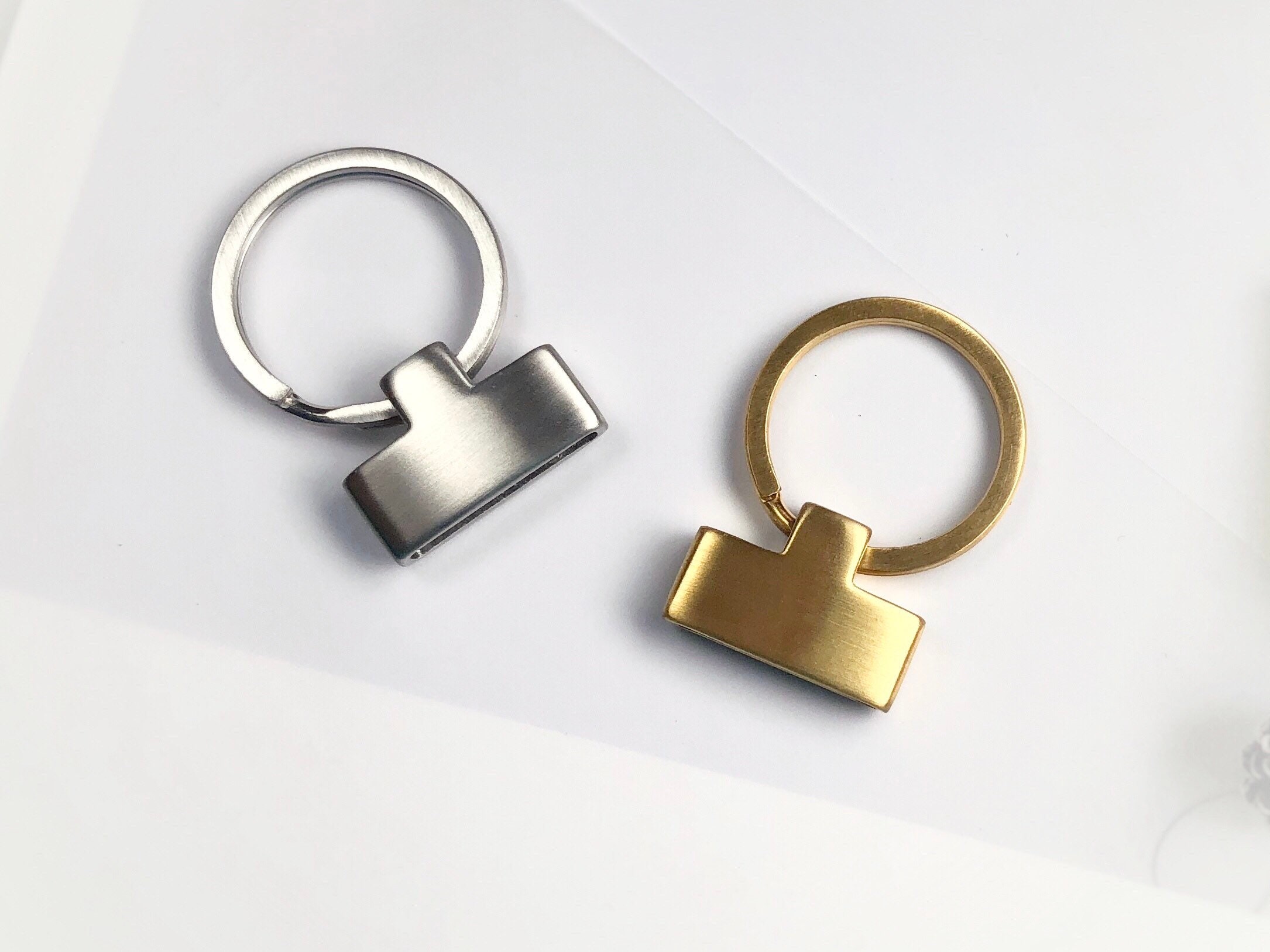 Stainless Steel Keychain Holder With Split Ring Matte DIY | Etsy