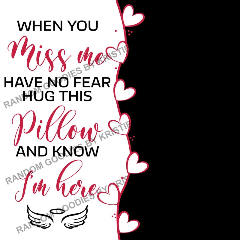 When You Miss Me Hug This Pillow - Etsy