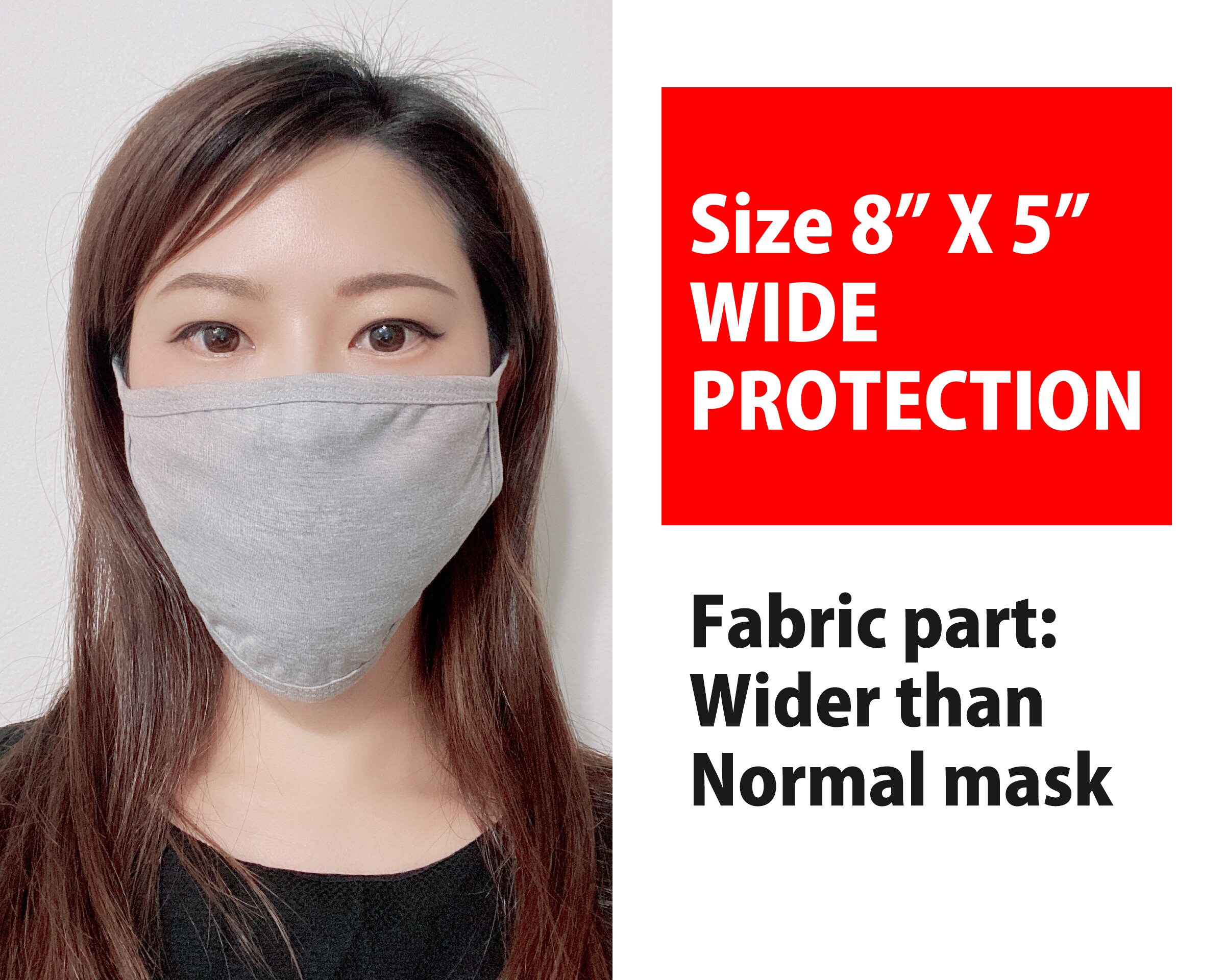 3 Layer 100 Cotton Fabric Face Masks Washable And Reusable Made In