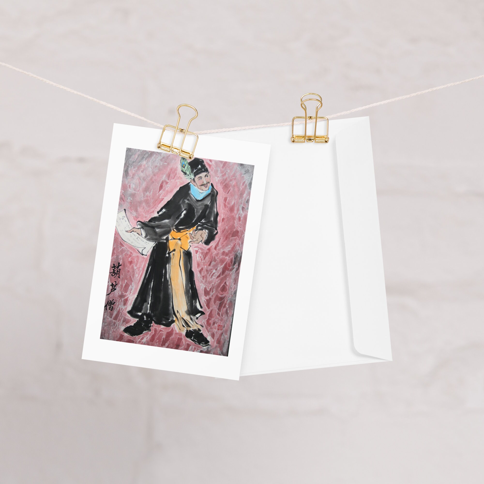 Blank Greeting Note Card | Chinese Watercolor Painting | From 'dream of ...