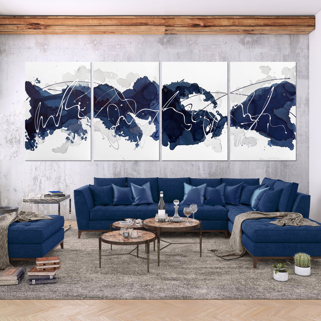 Multi Panel, Abstract Painting, Canvas Print, Art on Canvas, Large ...