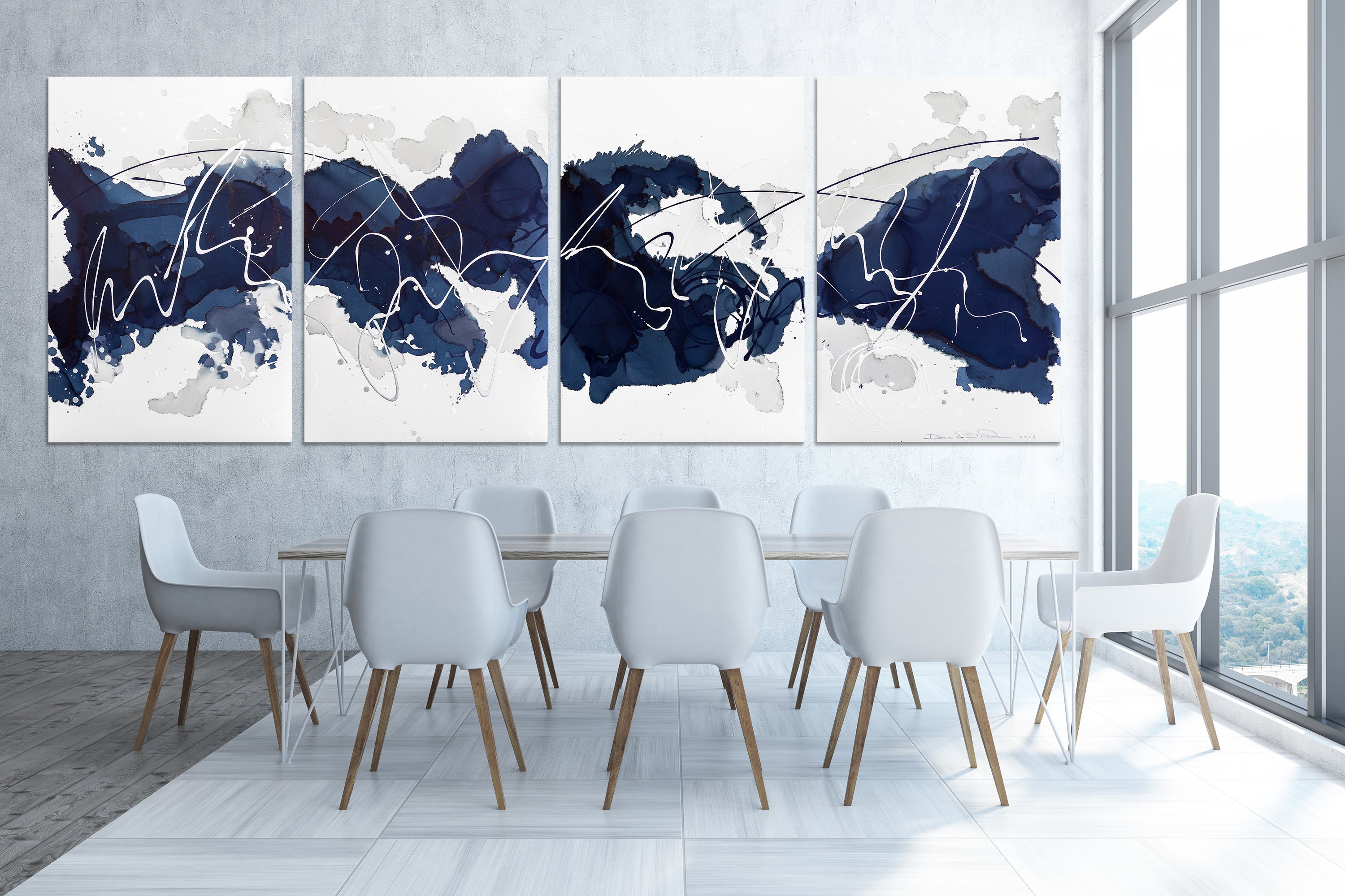 Multi Panel, Abstract Painting, Canvas Print, Art on Canvas, Large ...