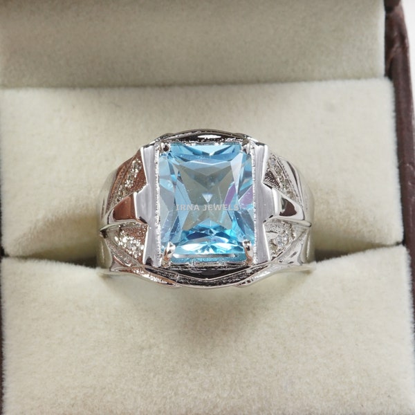 Mens Topaz Ring - Etsy