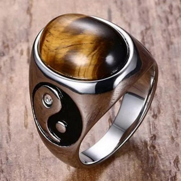 Mens Vintage 14k Gold Tiger Eye Ring - Etsy