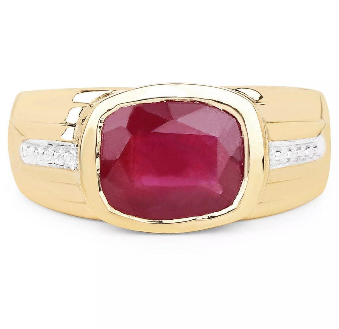 Etsy Mens Silver Ruby Ring at Gladys Zachery blog