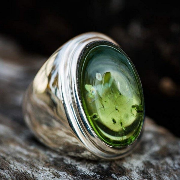 Men Peridot Ring - Etsy