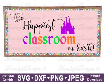 Happiest Teacher on Earth SVG DXF PNG Jpeg Instant Zip | Etsy