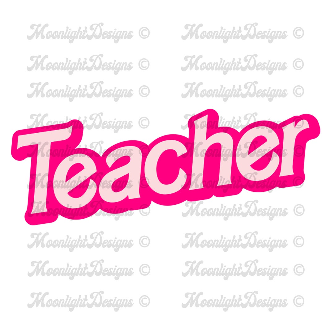 Girly Pink -teacher - SVG, PNG, JPG- Instant Zip File Download- Back to ...