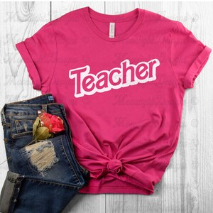 Girly Pink -teacher - SVG, PNG, JPG- Instant Zip File Download- Back to ...