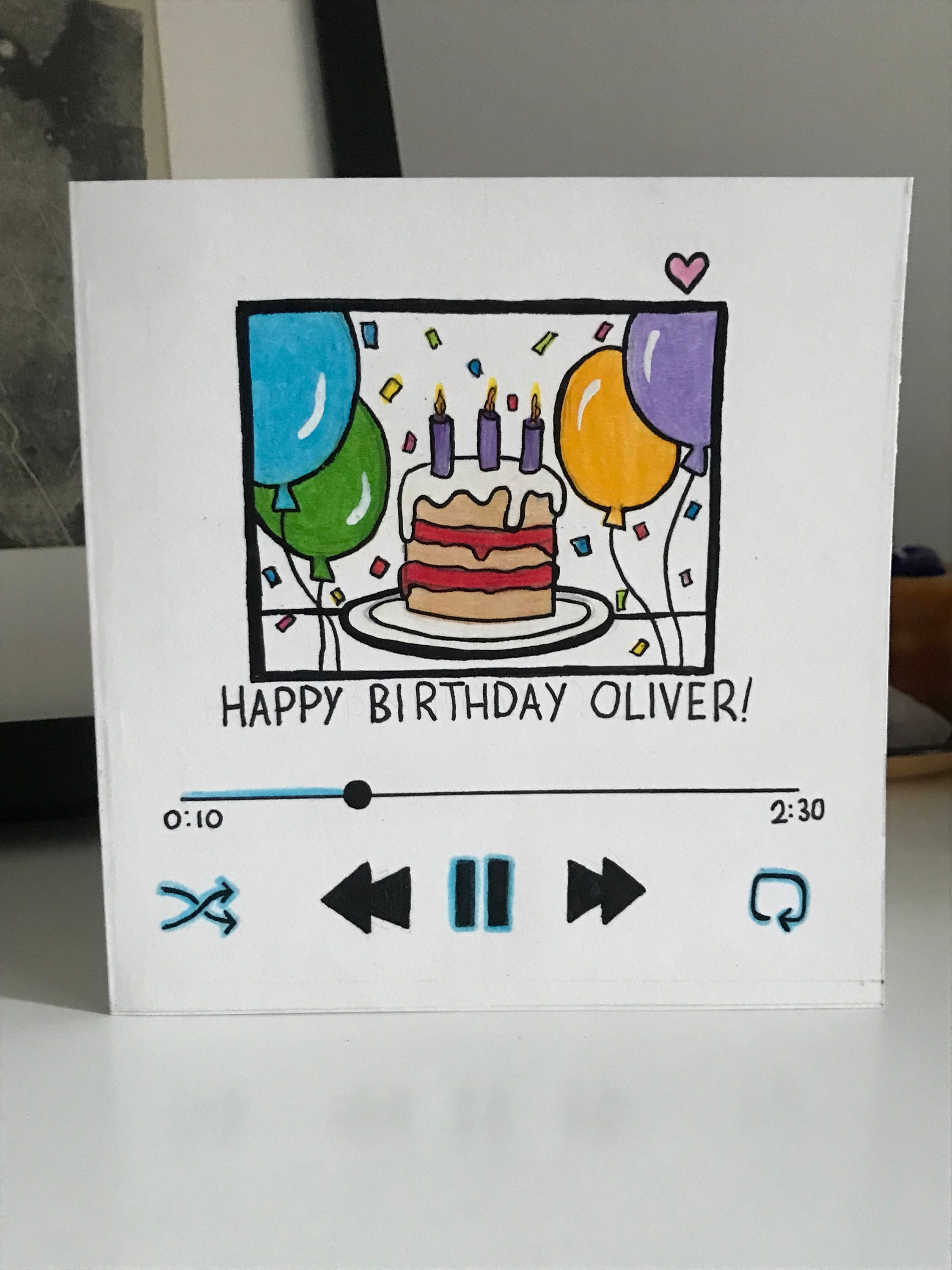 Music Birthday Card / Music Theme / Birthday Card / Personalised ...