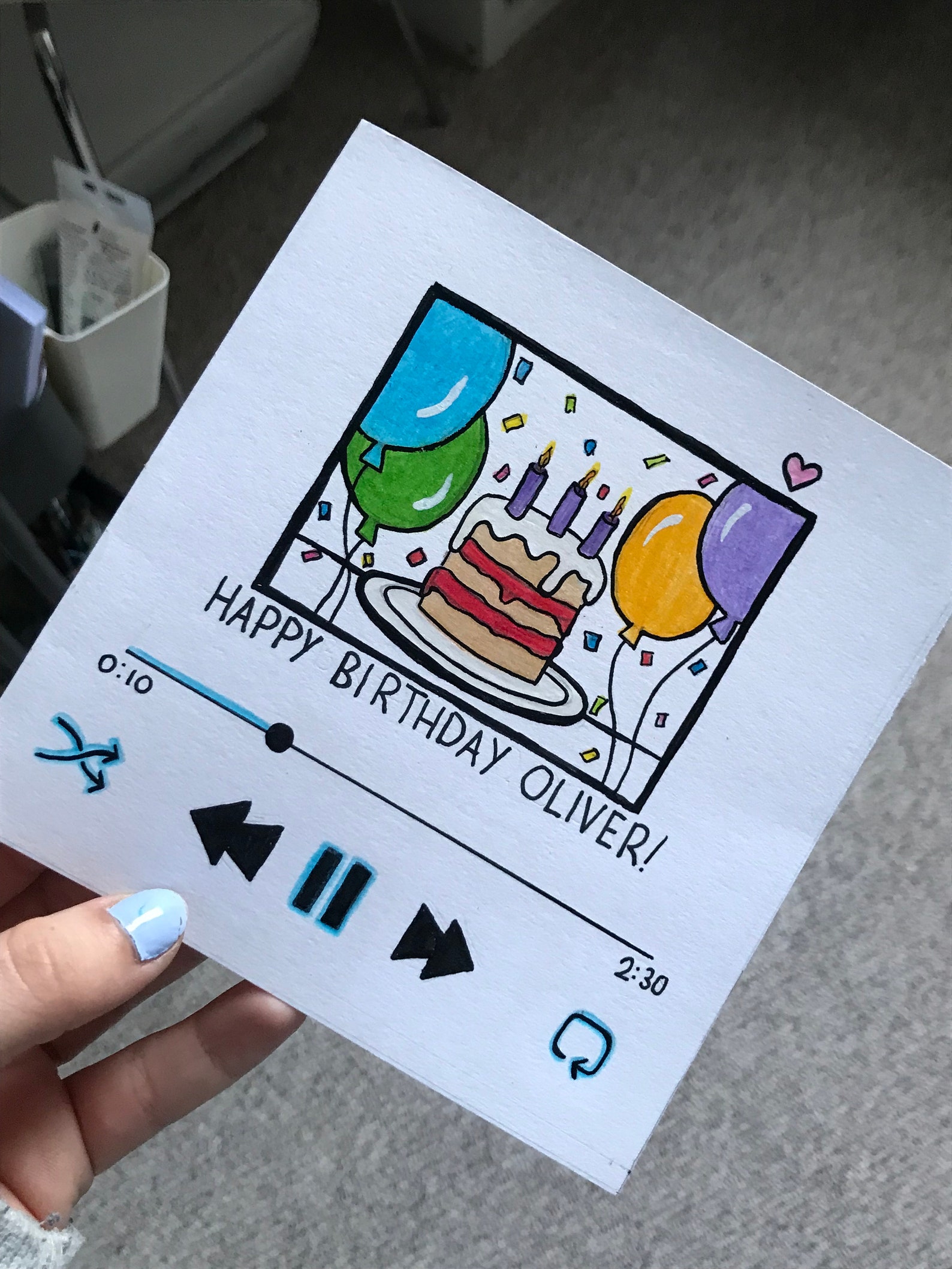 Music Birthday Card / Music Theme / Birthday Card / Personalised ...