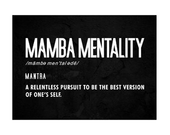 Mamba Mentality Canvas | Etsy