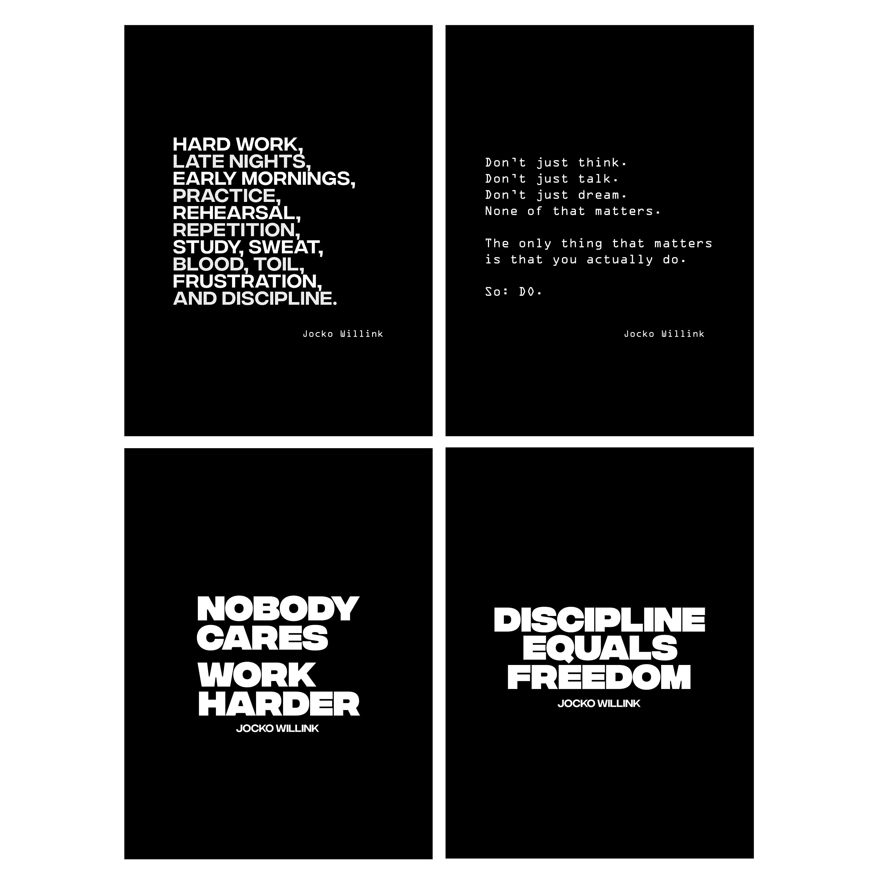 4 IN 1 Bundle Set Jocko Willink Quote | Digital Downloads | Motivation ...