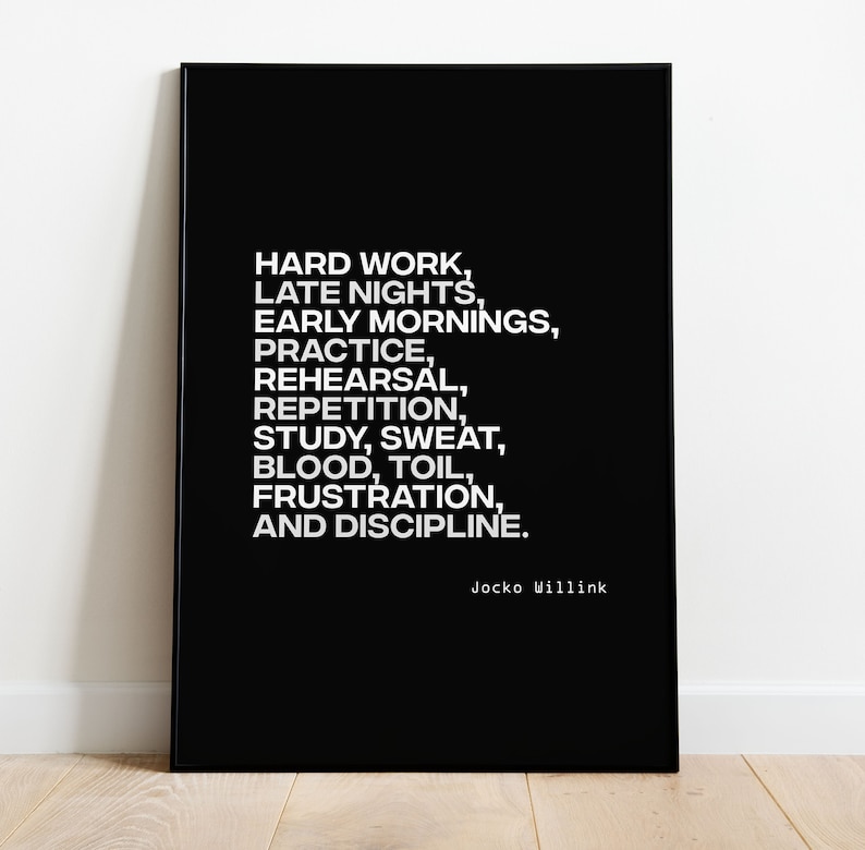 4 IN 1 Bundle Set Jocko Willink Quote | Digital Downloads | Motivation ...