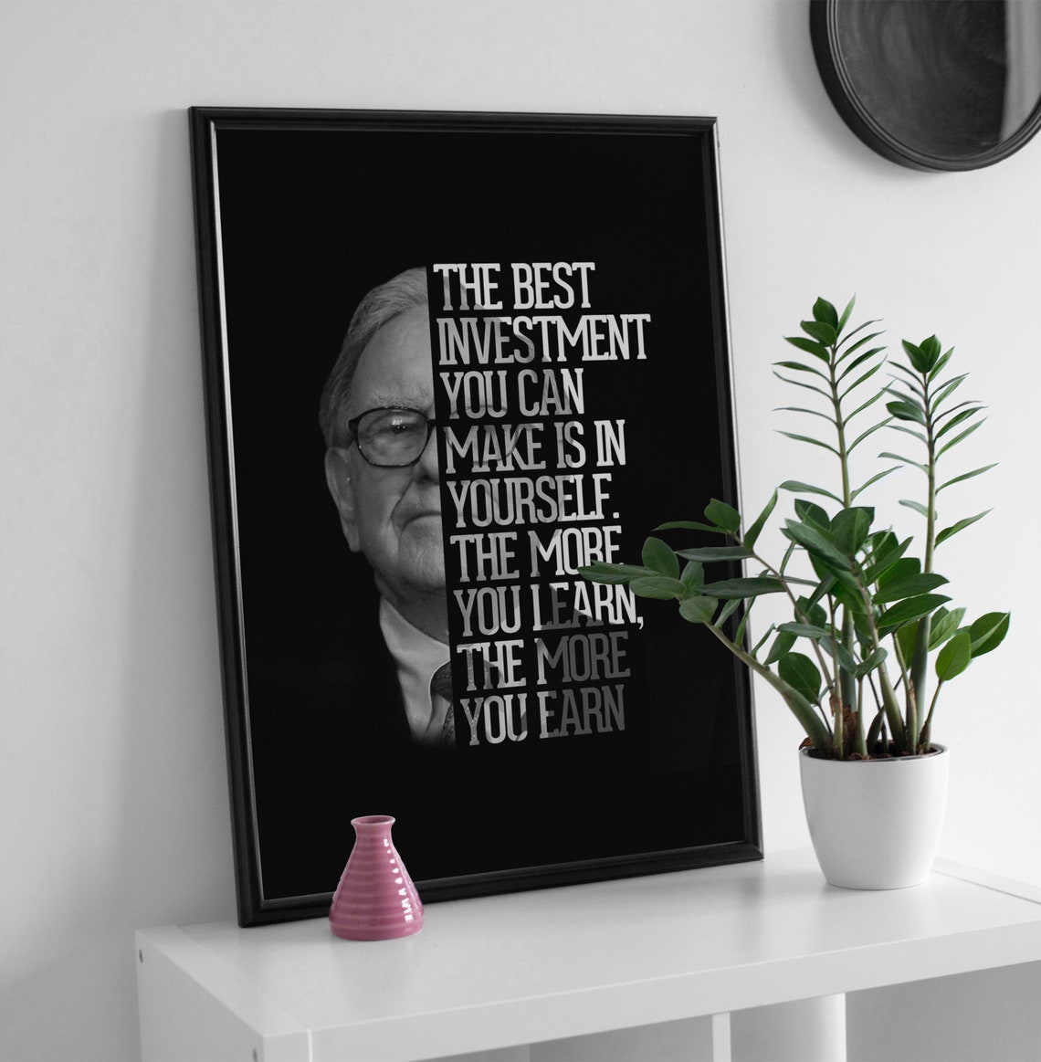 The Best Investment | Warren Buffett Quote | Poster | Motivation ...