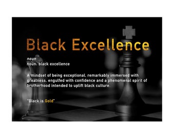 Black Excellence Wall Art - Etsy