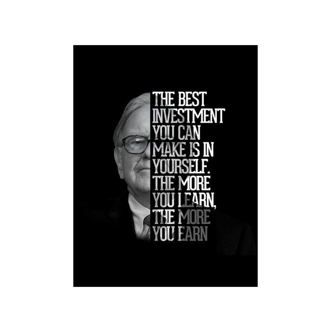 The Best Investment | Warren Buffett Quote | Poster | Motivation ...