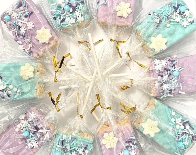 Frozen Snowflake Rice Krispies Treat Baby Shower Kids Party, Birthday ...