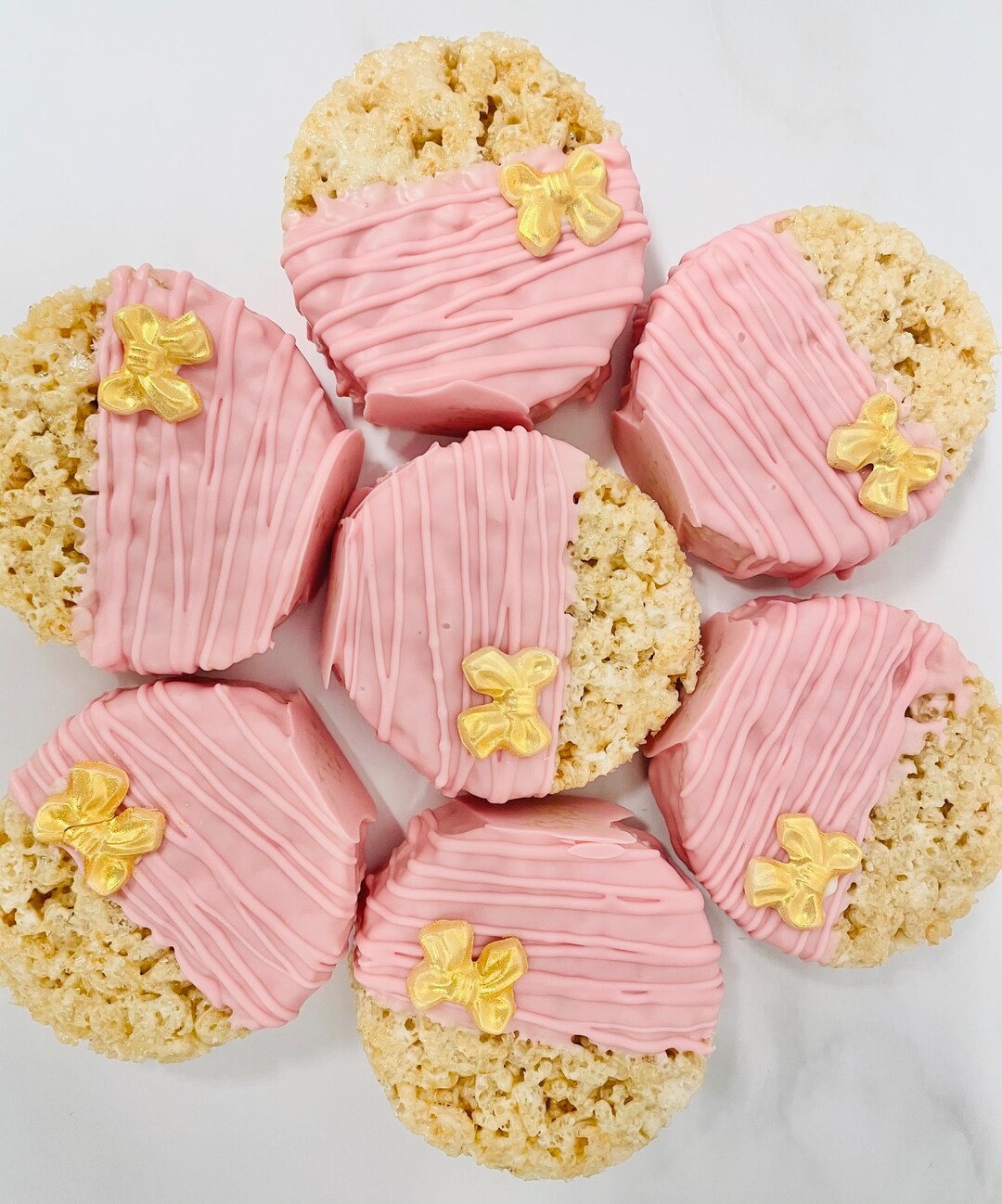 Pink Baby Girl Rice Krispies Treat Baby Shower Kids Party, Birthday ...