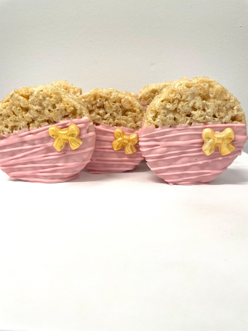 Pink Baby Girl Rice Krispies Treat Baby Shower Kids Party, Birthday ...