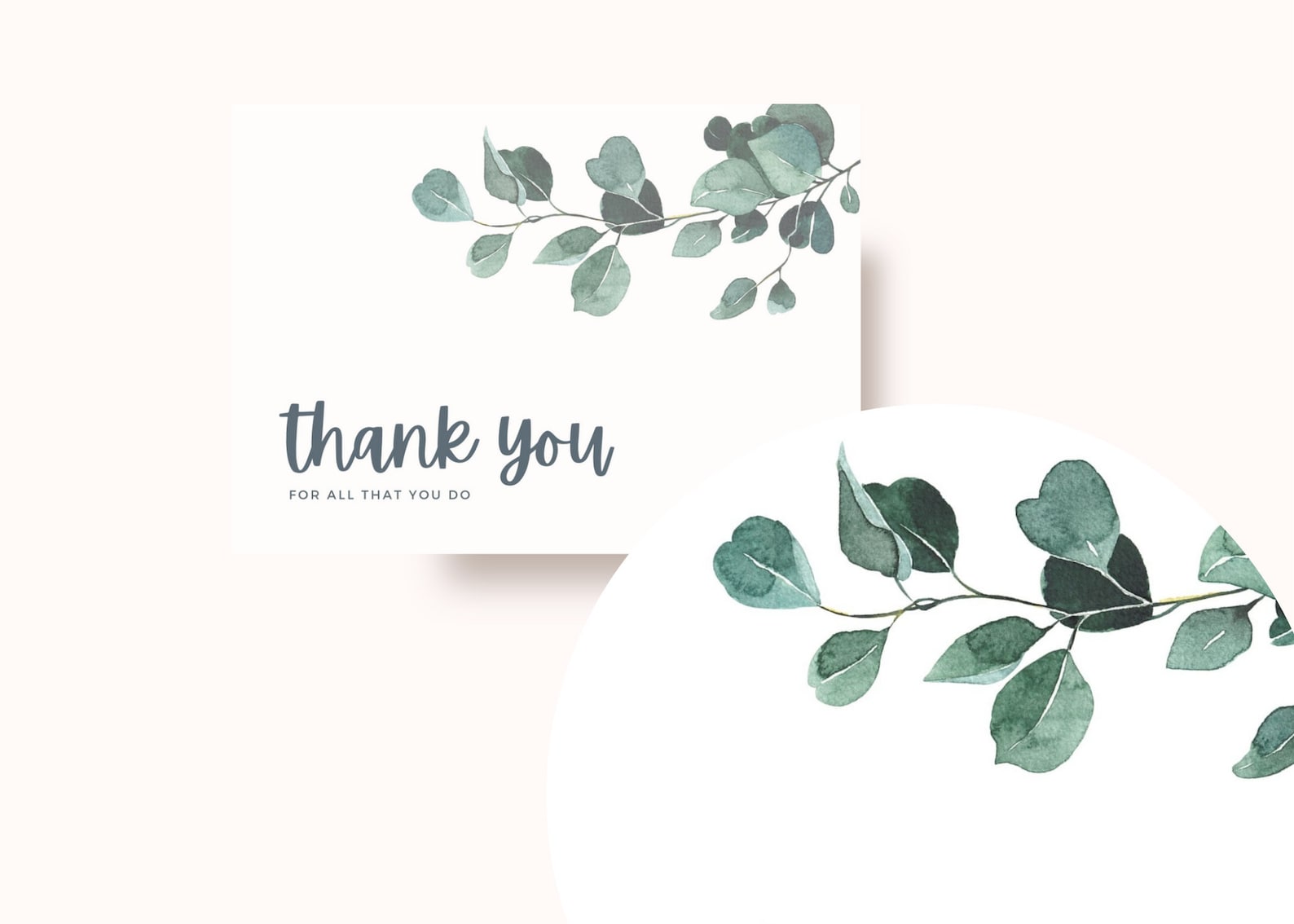 Printable PDF Digital Files of THANK YOU Card. 3 Greeting Card Print ...