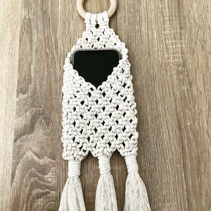 Macrame Mobile Phone Charging Holder - Etsy
