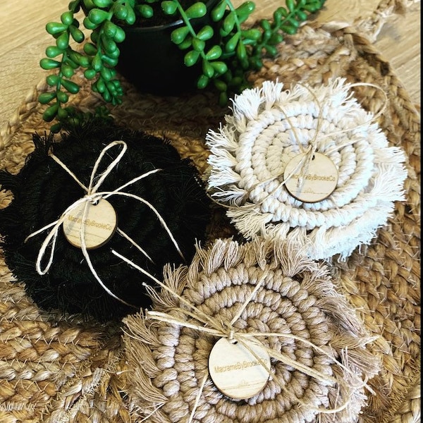 Macrame Coaster - Etsy