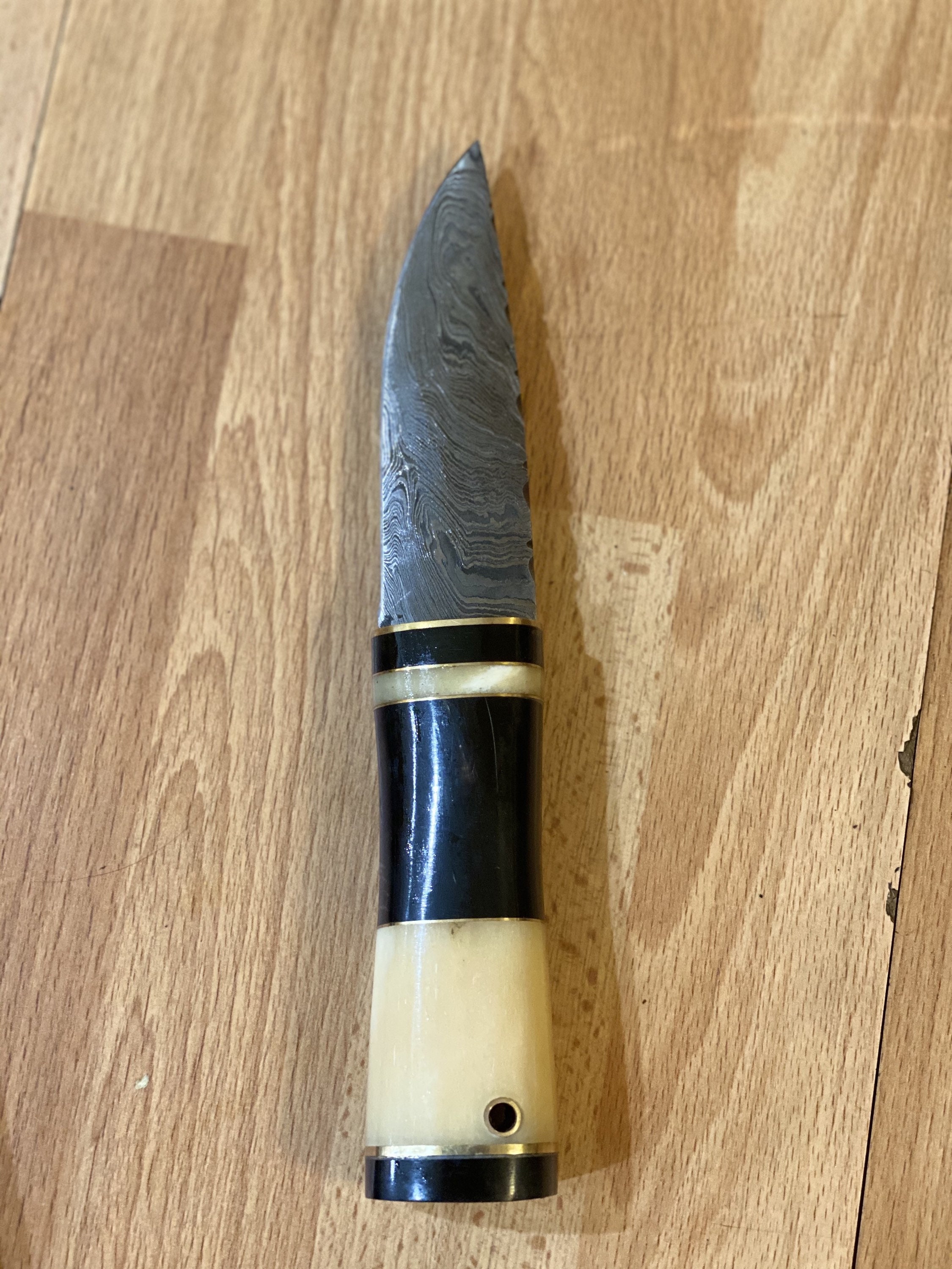 Bella mano fatta coltello d'acciaio Damasco con bella | Etsy