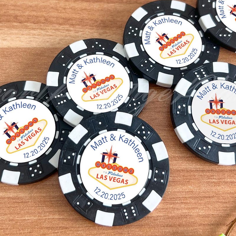 Las Vegas Chips Wedding - Etsy UK