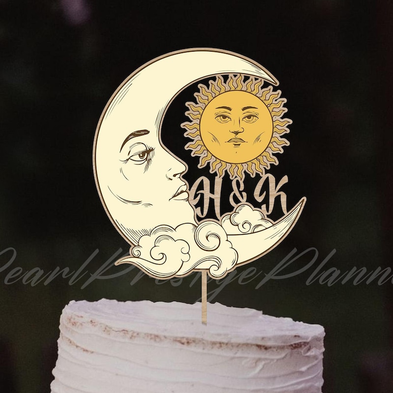 Moon Cake Topper - Etsy Australia