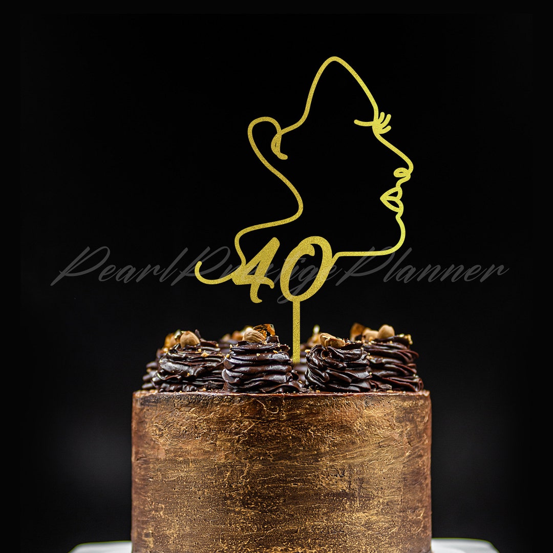 Abstract Profile Face Cake Topper Birthday Cake Decor - Etsy