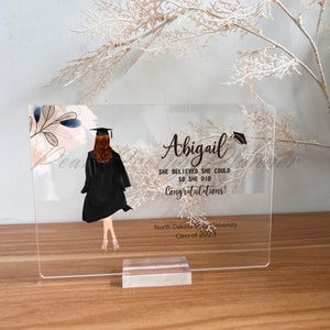 Personalized Graduation Acrylic Plaque, 2024 Graduation Gift for Her ...