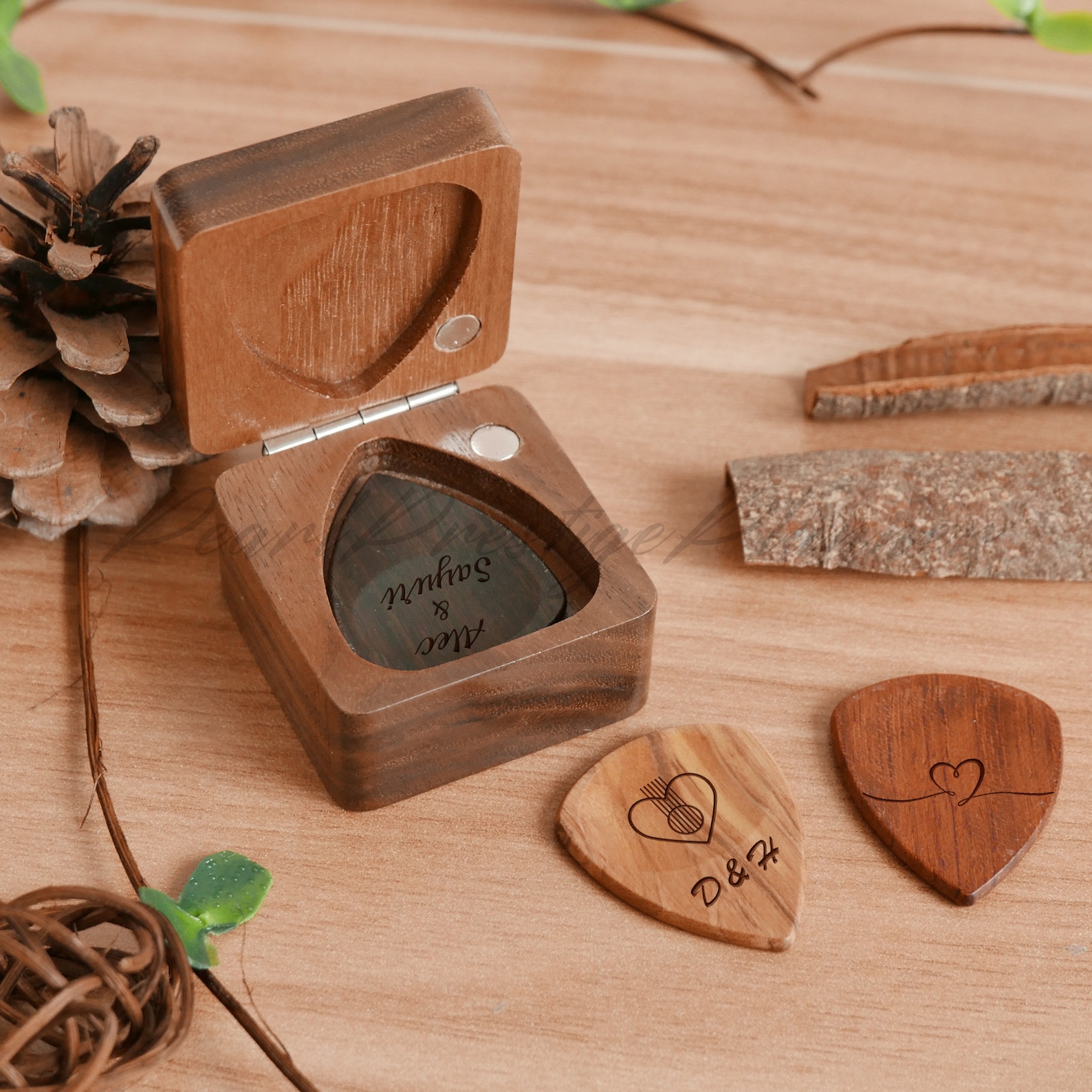 Personalized Wooden Guitar Pick, Handmade Wood Guitar Pick, Gift for ...