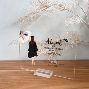 Personalized Graduation Acrylic Plaque, 2024 Graduation Gift for Her ...
