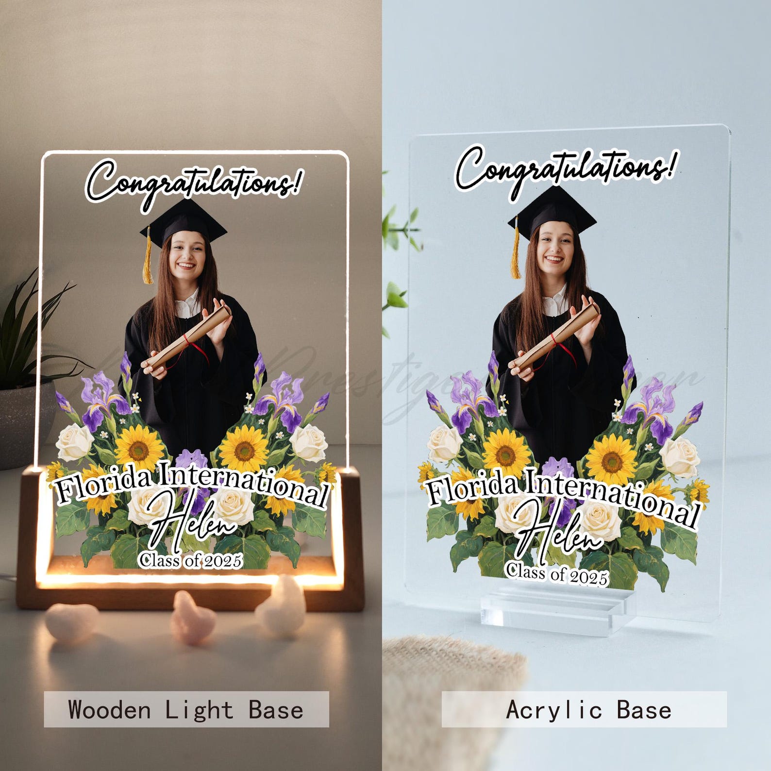 Personalized Graduation Acrylic Plaque, Custom Photo Grad Gift With ...