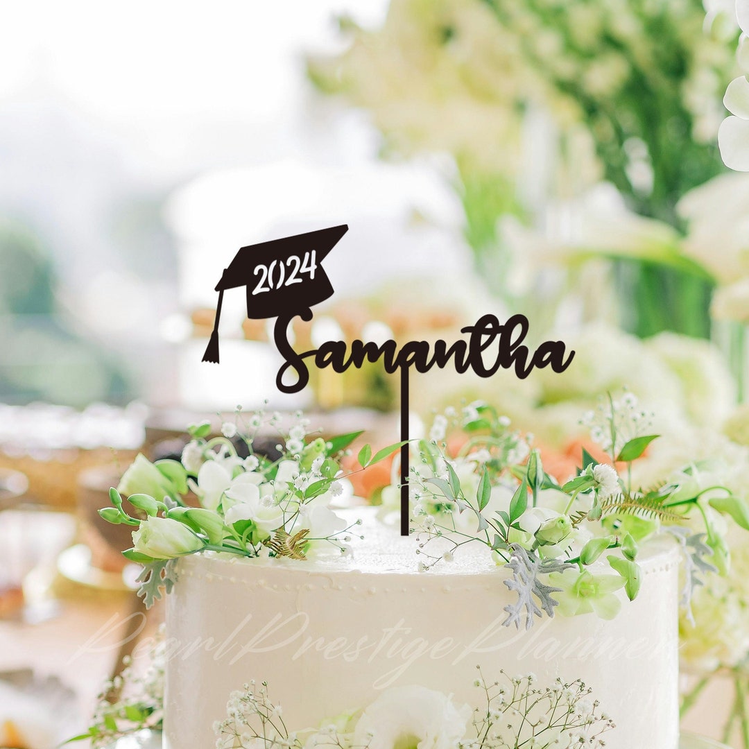 Personalized Graduation Cake Topper, Class of 2024 Cake Topper With ...