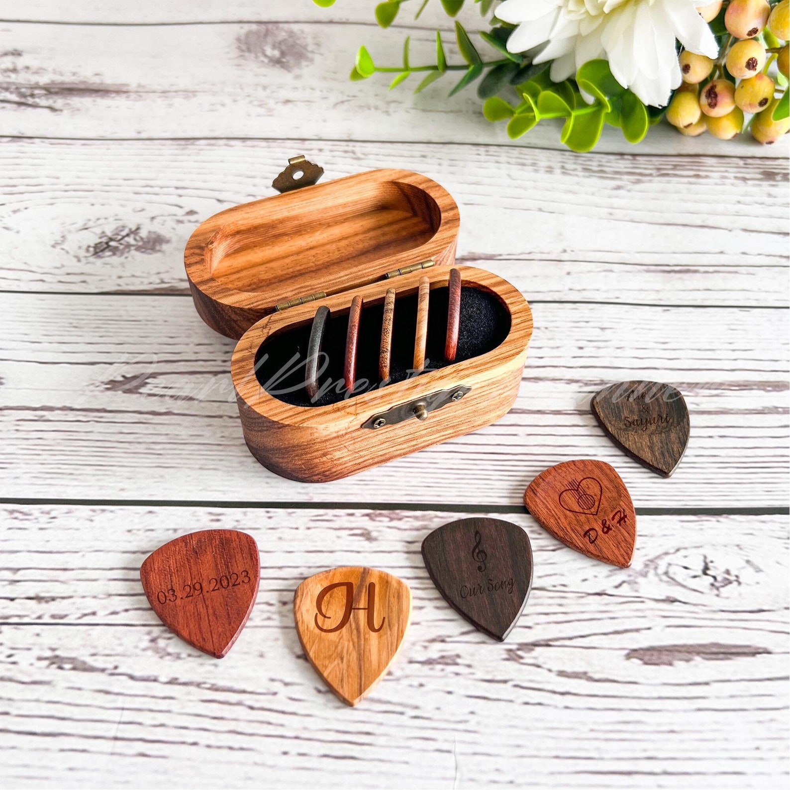 Personalized Wooden Guitar Pick, Handmade Wood Guitar Pick, Gift for ...