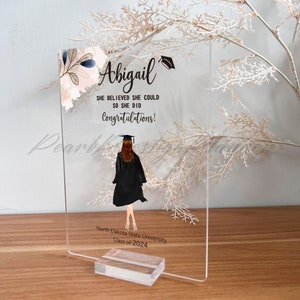 Personalized Graduation Acrylic Plaque, 2024 Graduation Gift for Her ...