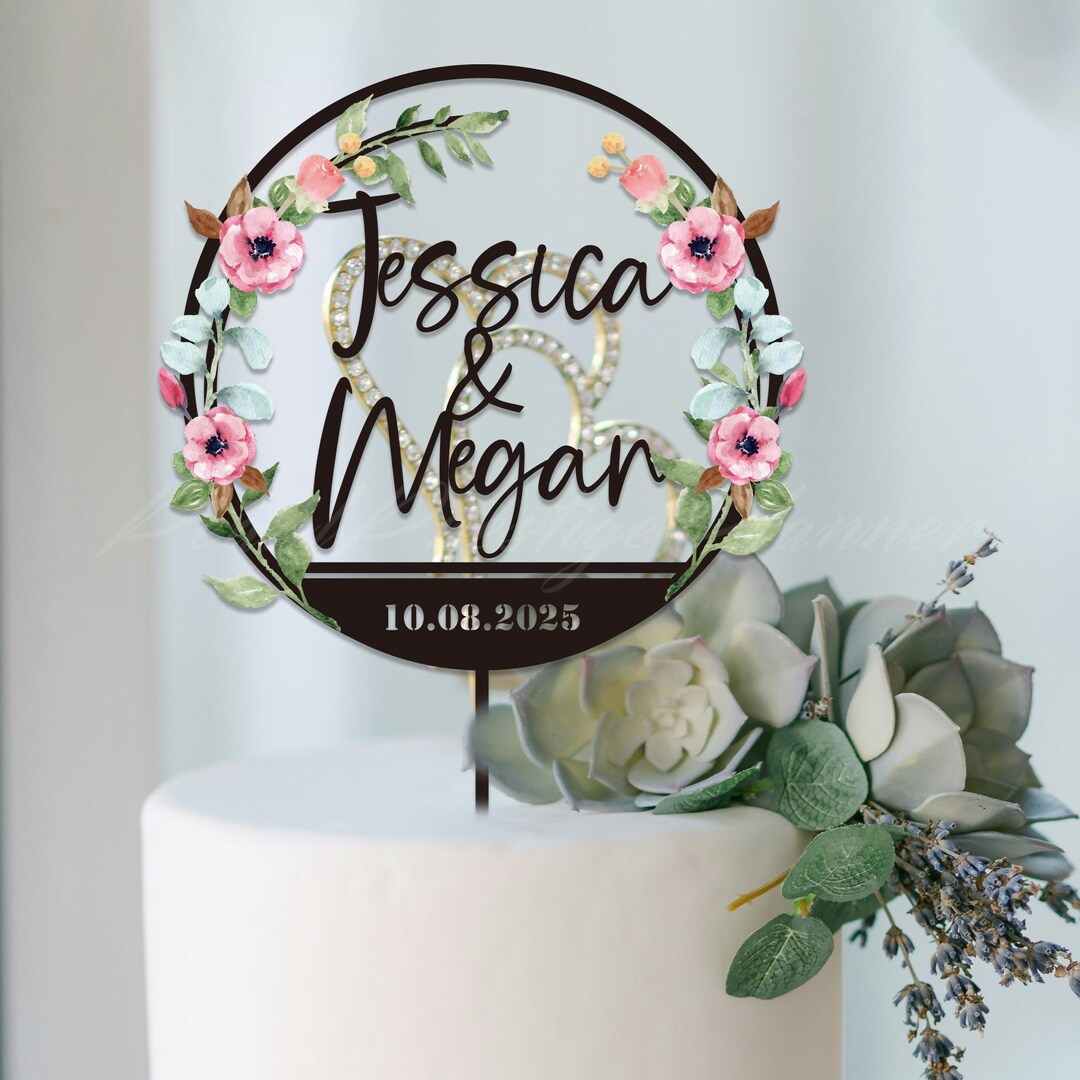 Wedding Cake Topper, Engagement Cake Decor, Birthday Cake Topper, Gift ...